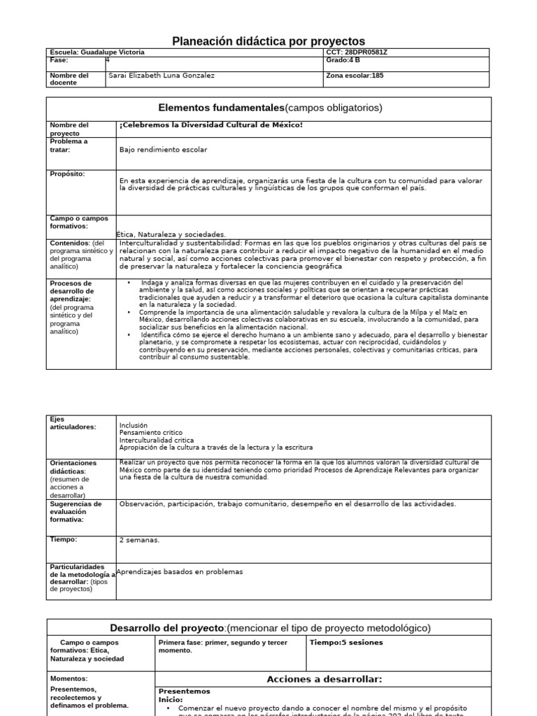 Celebremos La Diversidad Cultural de México! ENS | PDF | México | Experiencia