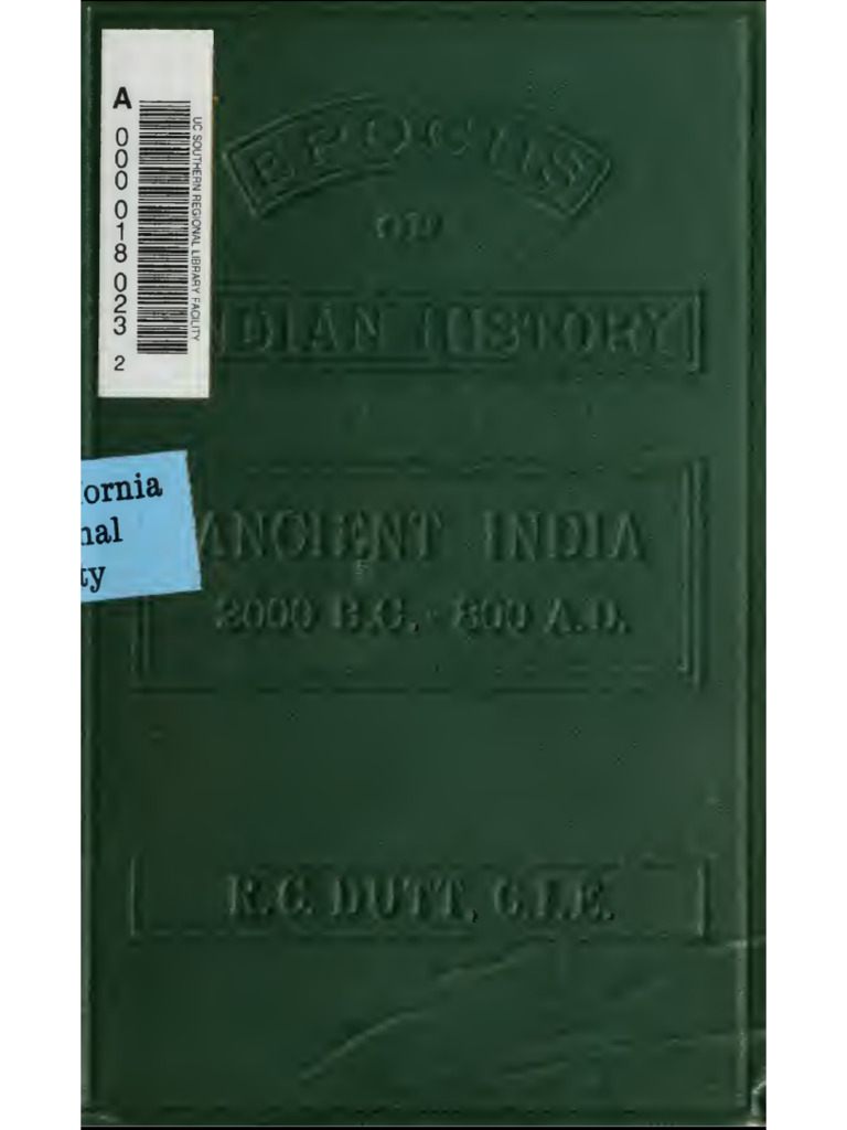 Ancient India, RC Dutt Google - PNG | PDF