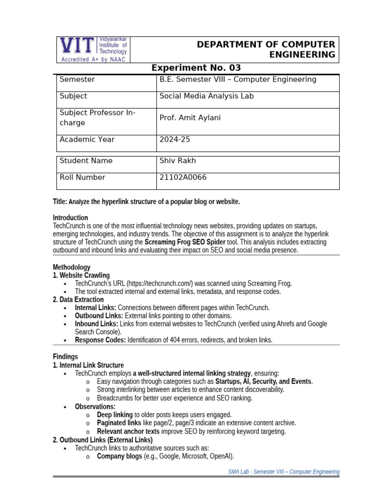 SMA Assignmnet 03 | PDF | Search Engine Optimization | Hyperlink