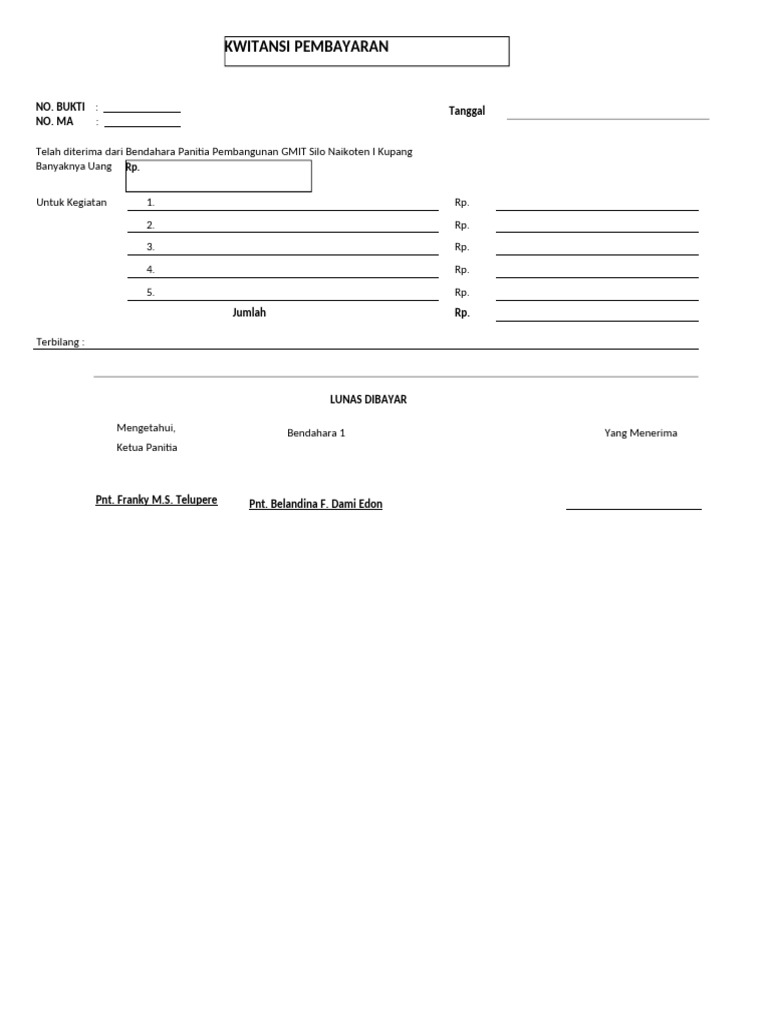 Kwitansi | PDF