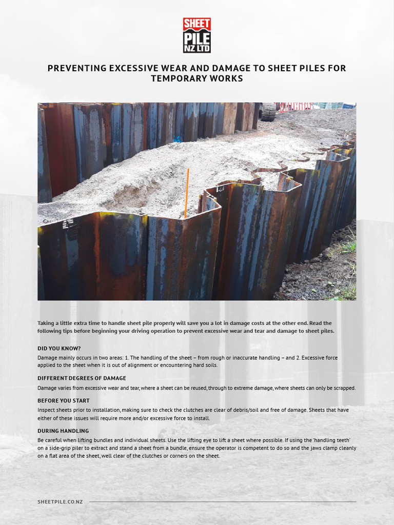 Preventing Wear Damage To Piles | PDF | Deep Foundation