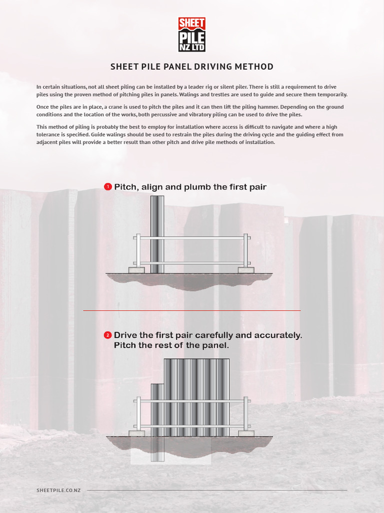 Panel Driving Method for Sheet Piles | PDF