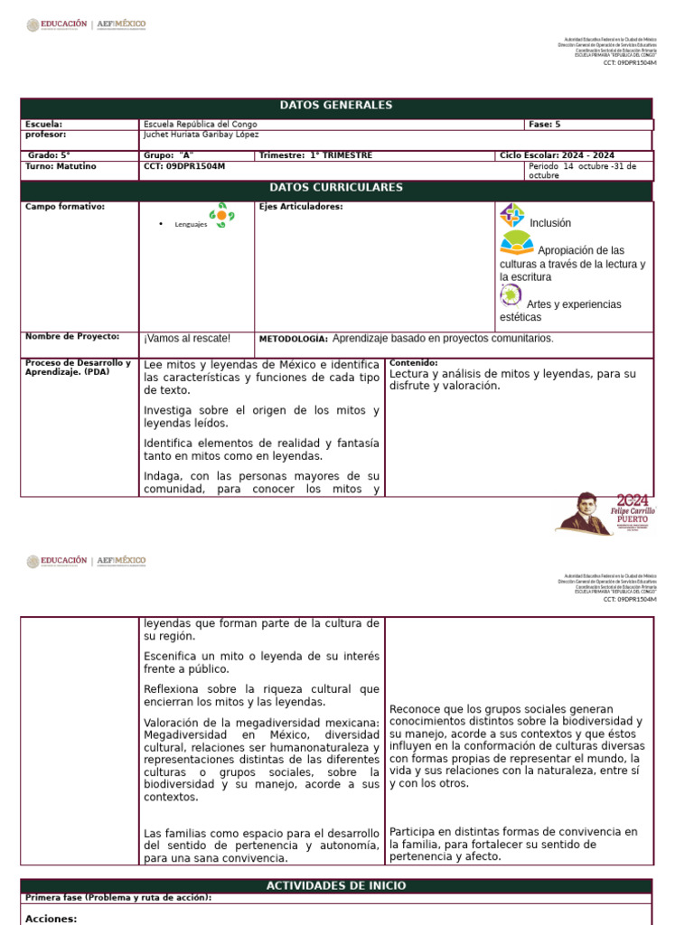 Proyecto 2 | PDF | Educación primaria | México