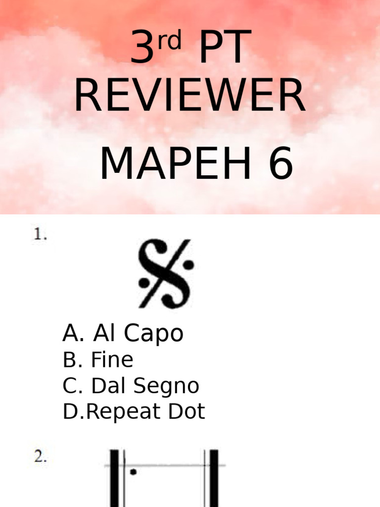 3rd PT Reviewer - Mapeh 6 | PDF | Camera | Essays