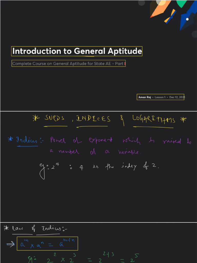 Introduction To General Aptitude With Anno | PDF