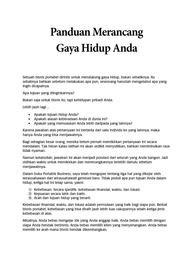 panduan-merancang-gaya-hidup | PDF
