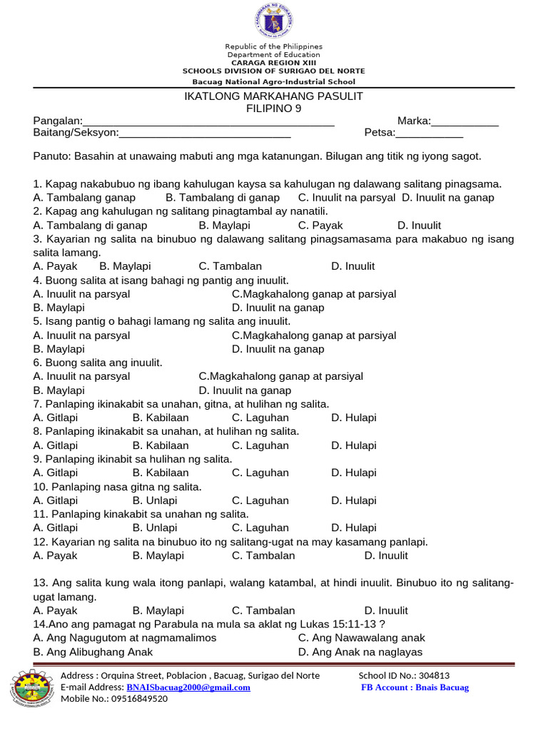 Filipino 9 | PDF