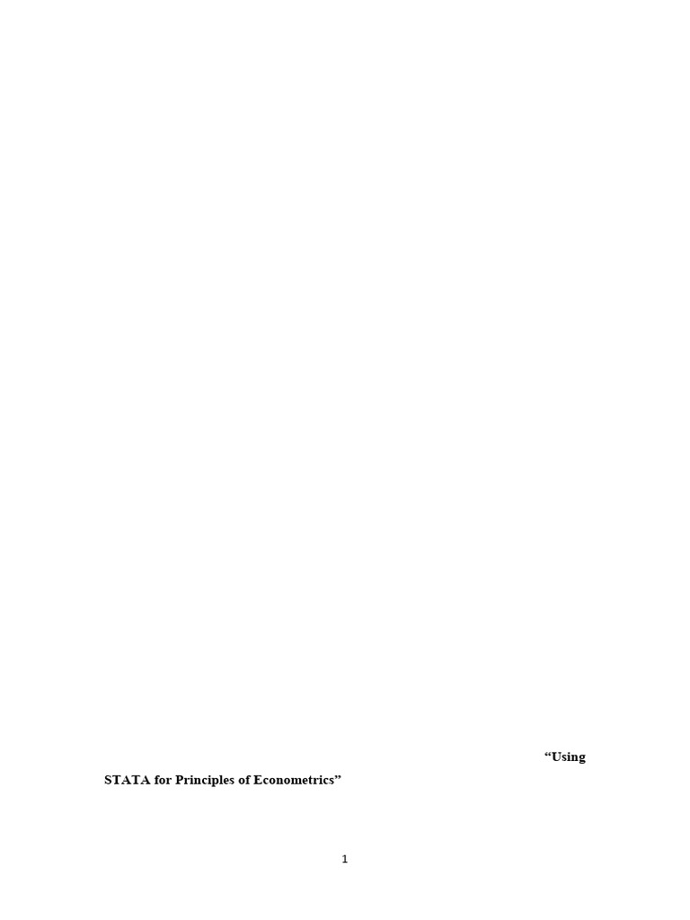 The Basics of STATA - 2020 | PDF | Microsoft Excel | Computer File