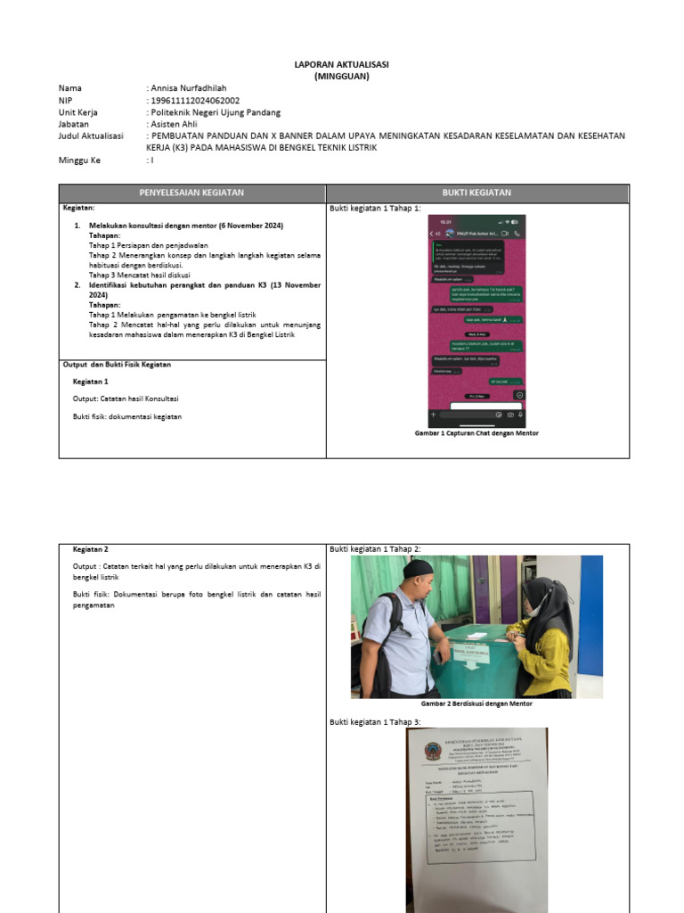 LAPORAN AKTUALISASI_ANNISANURFADHILAH_XCI_KEL2 | PDF