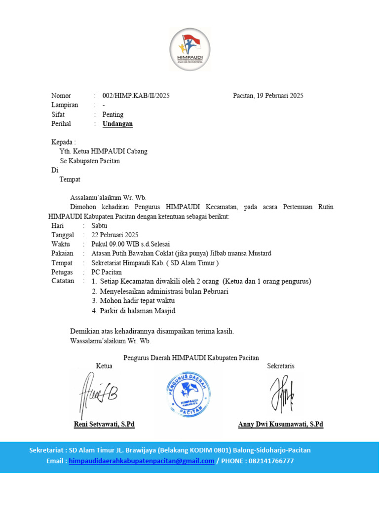 Undangan Himp Peb 25 | PDF