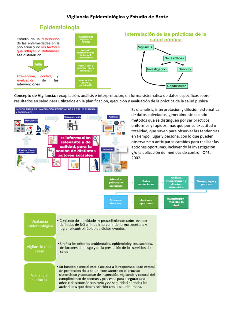 Vigilancia Epidemiológica y Brotes | PDF | Epidemias | Epidemiología