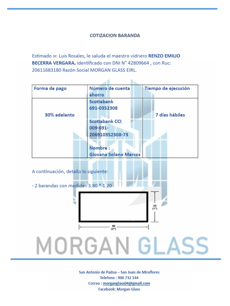Cotizacion 2 Barandas | PDF