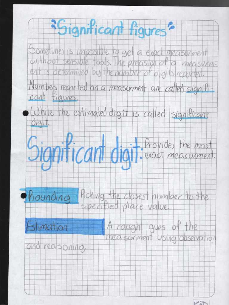 Significant figures Notes Isabella004 | PDF