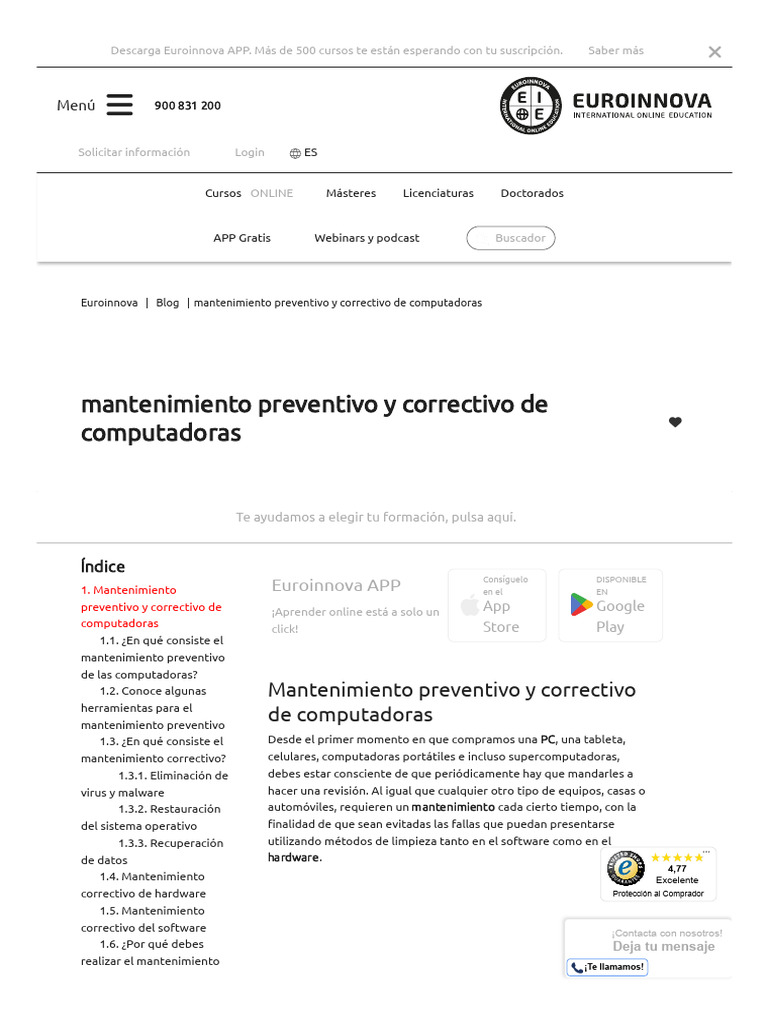 Mantenimiento de Computadoras - Preventivo vs. Correctivo | PDF | Malware | Virus de computadora