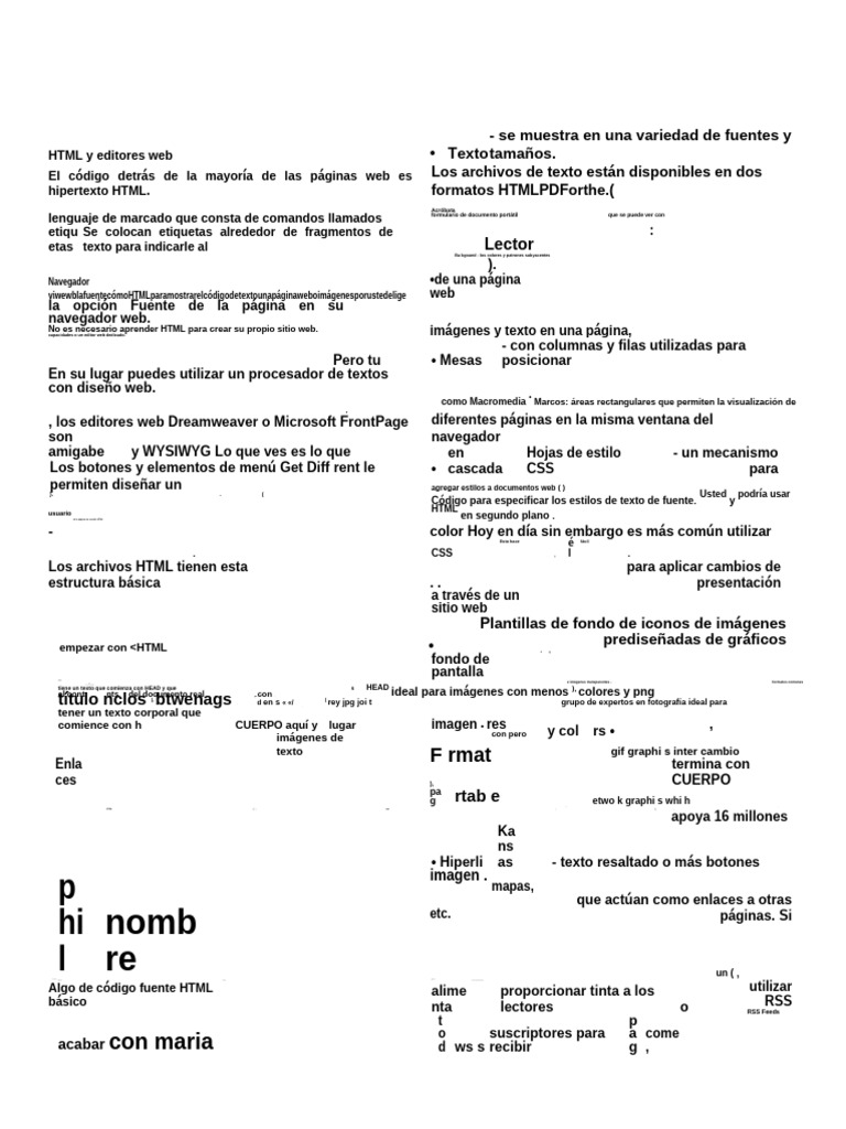Introducción a HTML y editores web | PDF | HTML | Red mundial