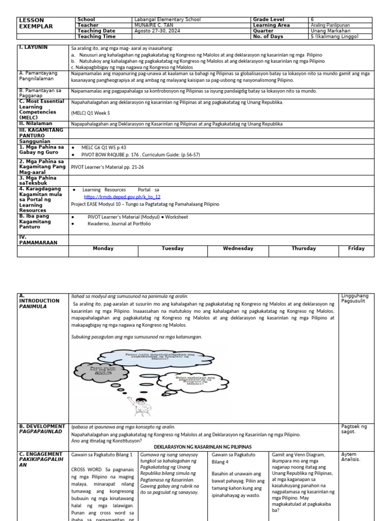Q1-DLL-AP6-WEEK-5 | PDF