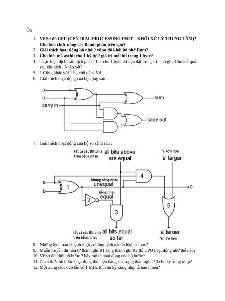 Một số câu hỏi ôn vxl-phan 1 | PDF