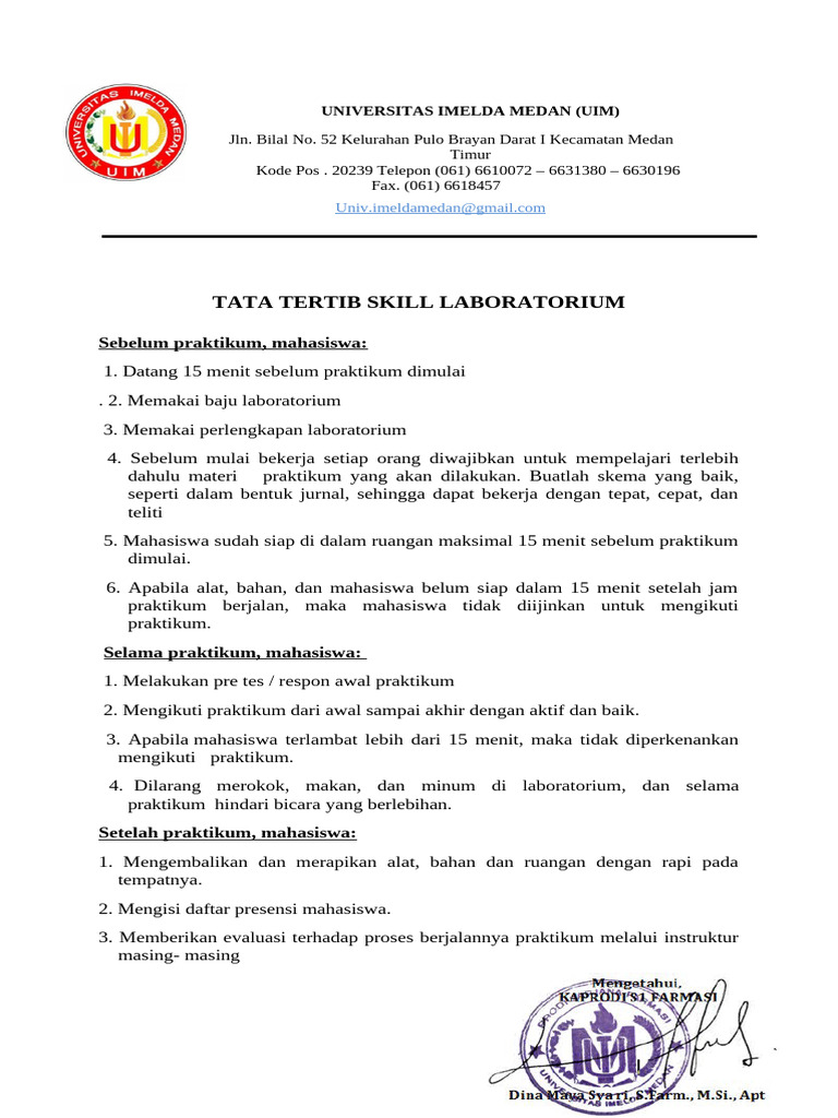 Tata Tertib Lab New | PDF