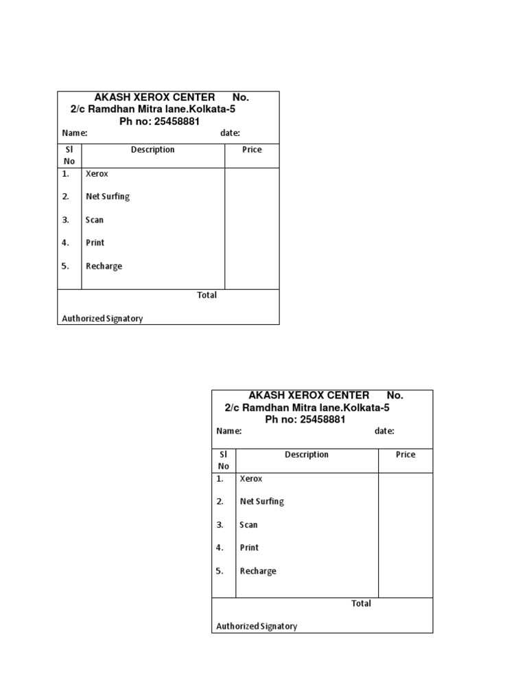 Akash Xerox Center No | PDF