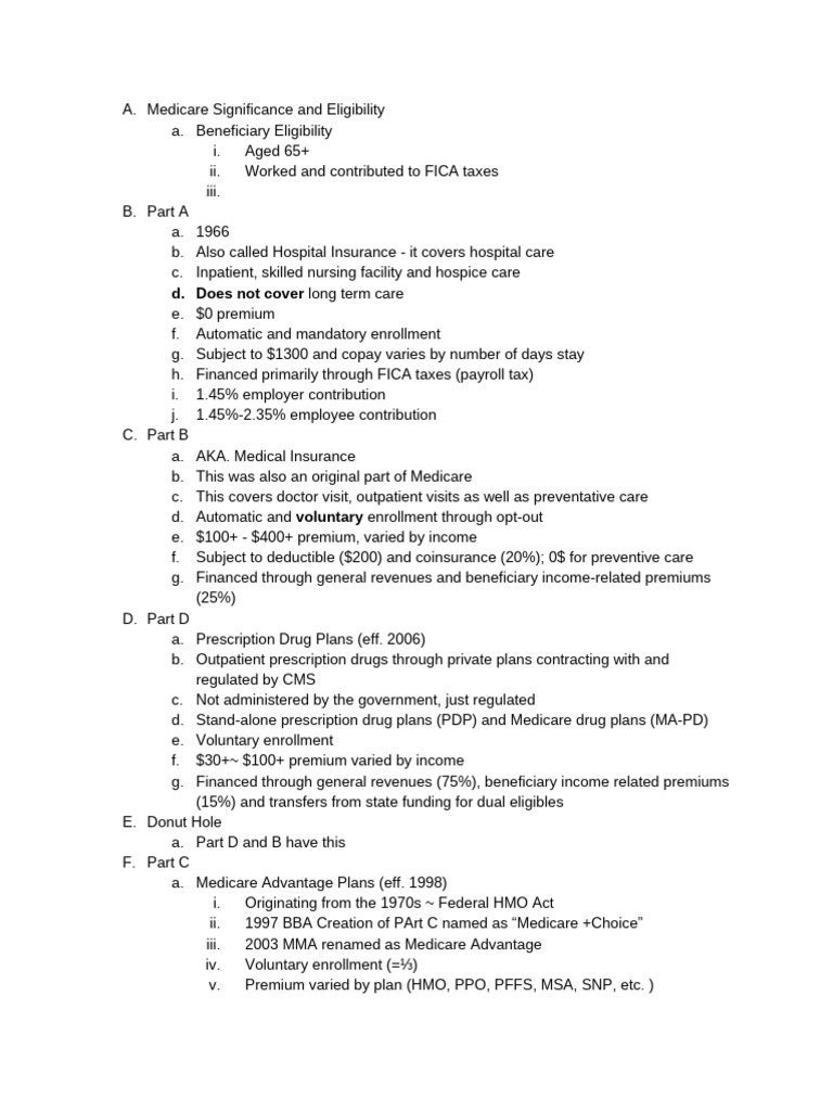 Medicare Significance and Eligibility | PDF | Medicare (United States ...