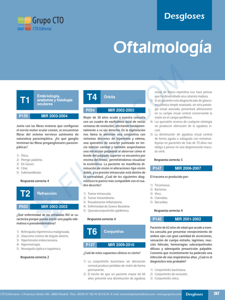 DESGLOSES_Oftalmo | PDF | Ojo humano | Glaucoma