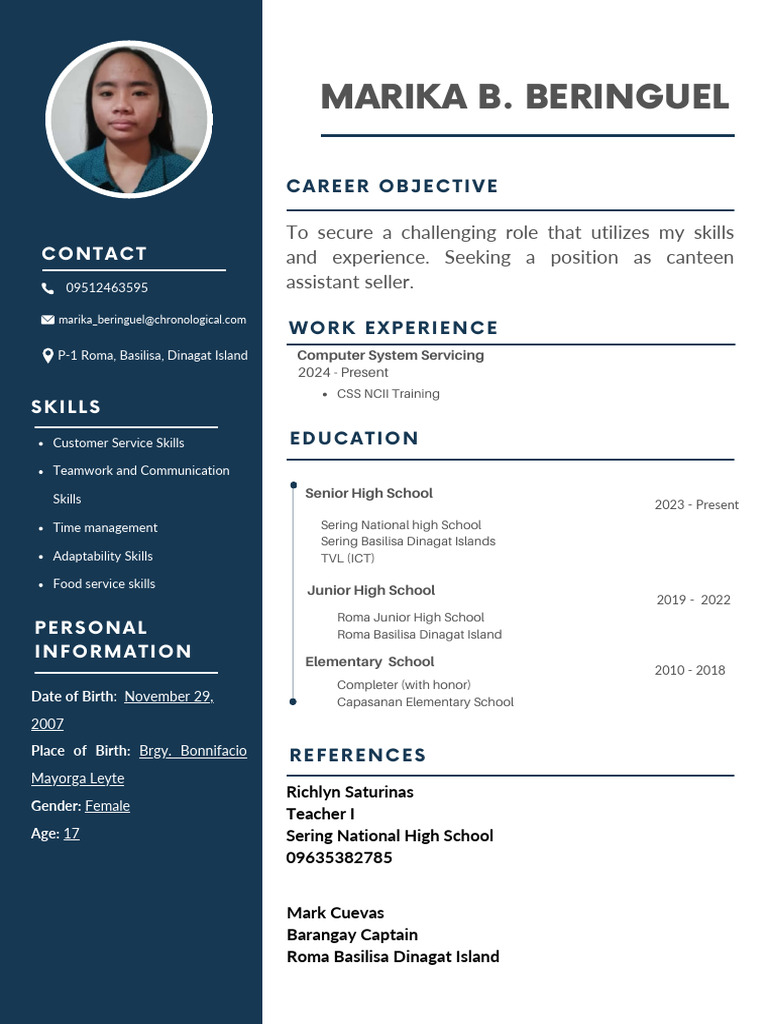 Work Immersion Resume | PDF