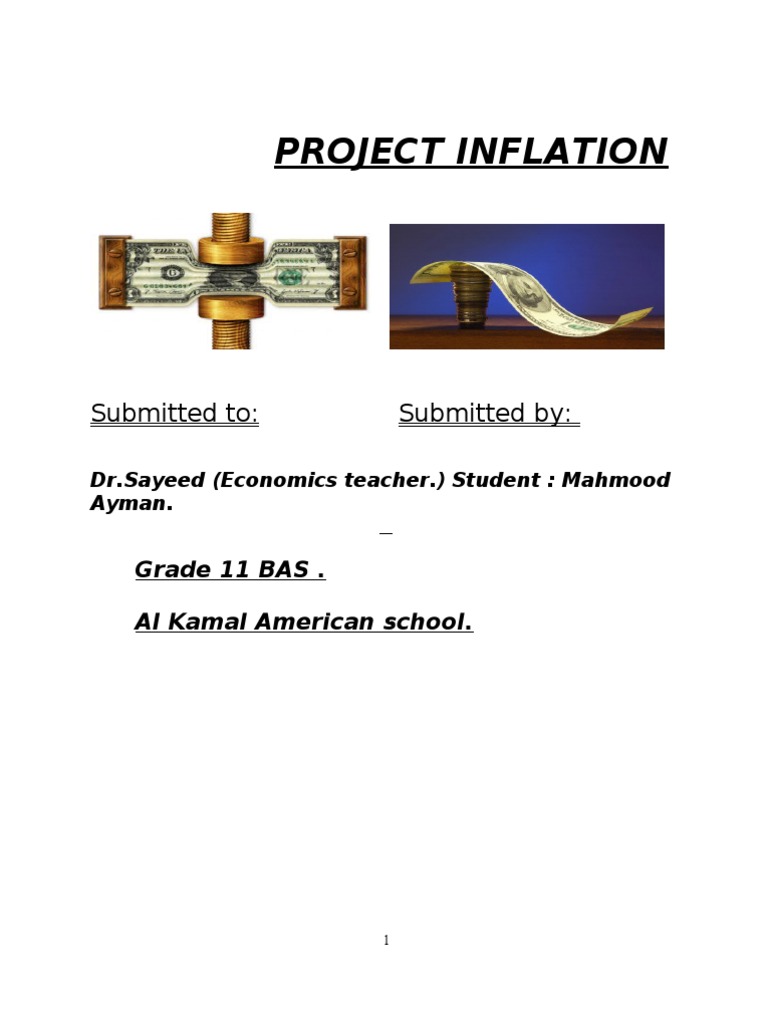 Inflation Project. | Disinflation | Inflation