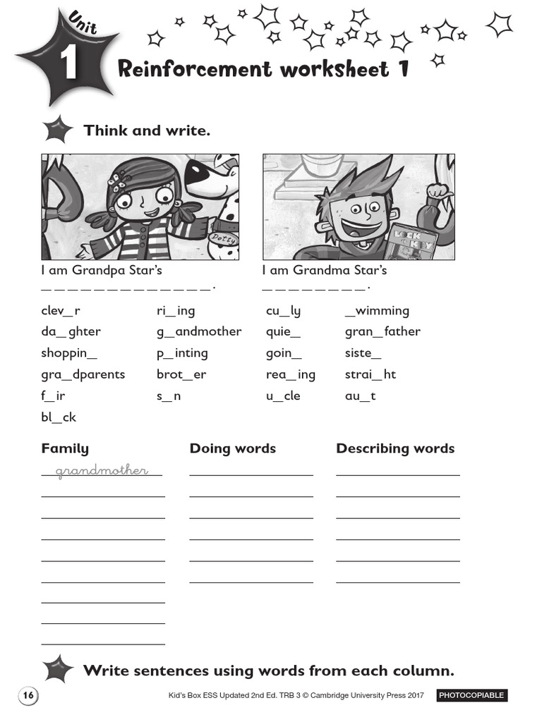 Kids' Box 2nd Ed. Family Vocabulary Worksheet | PDF