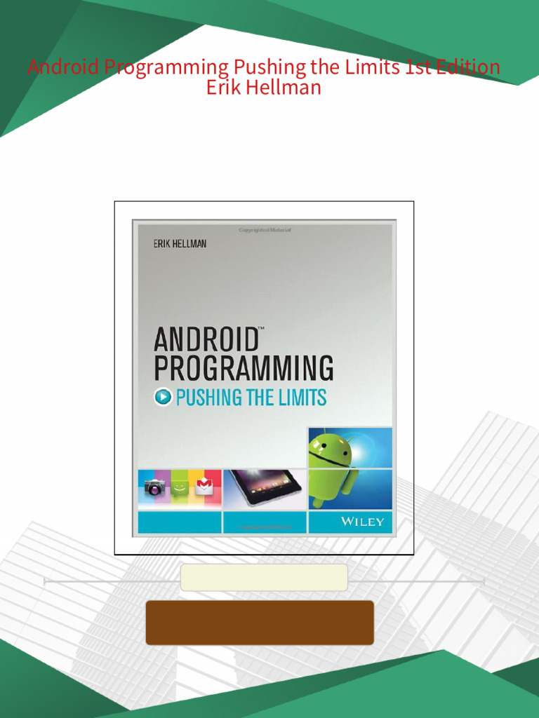 Android Programming Pushing the Limits 1st Edition Erik Hellman - Download the ebook with all ...