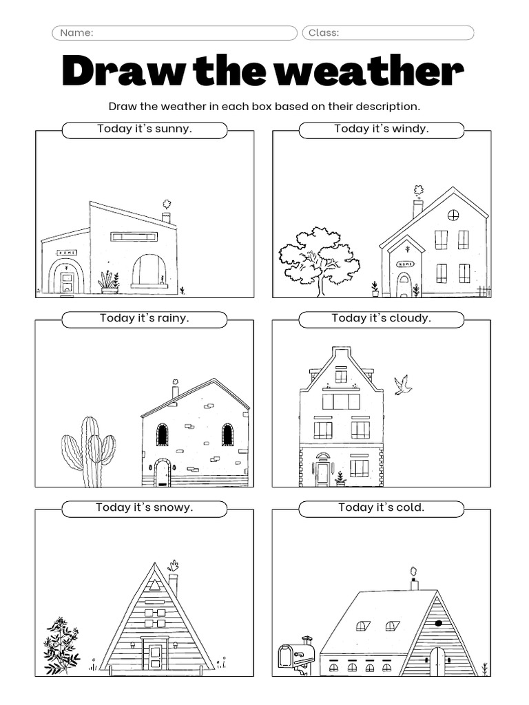 Weather Drawing Activity for Kids | PDF