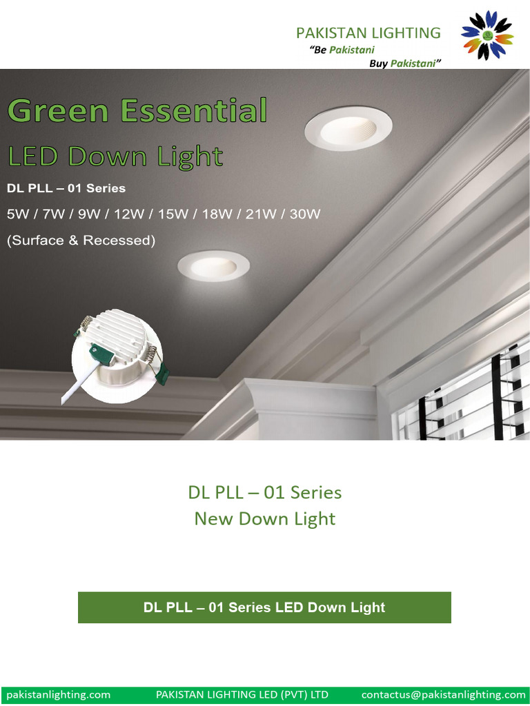 Een Essential LED Downlight DL PLL - 01 Series 5,7,9,12,15,18,21,30 ...