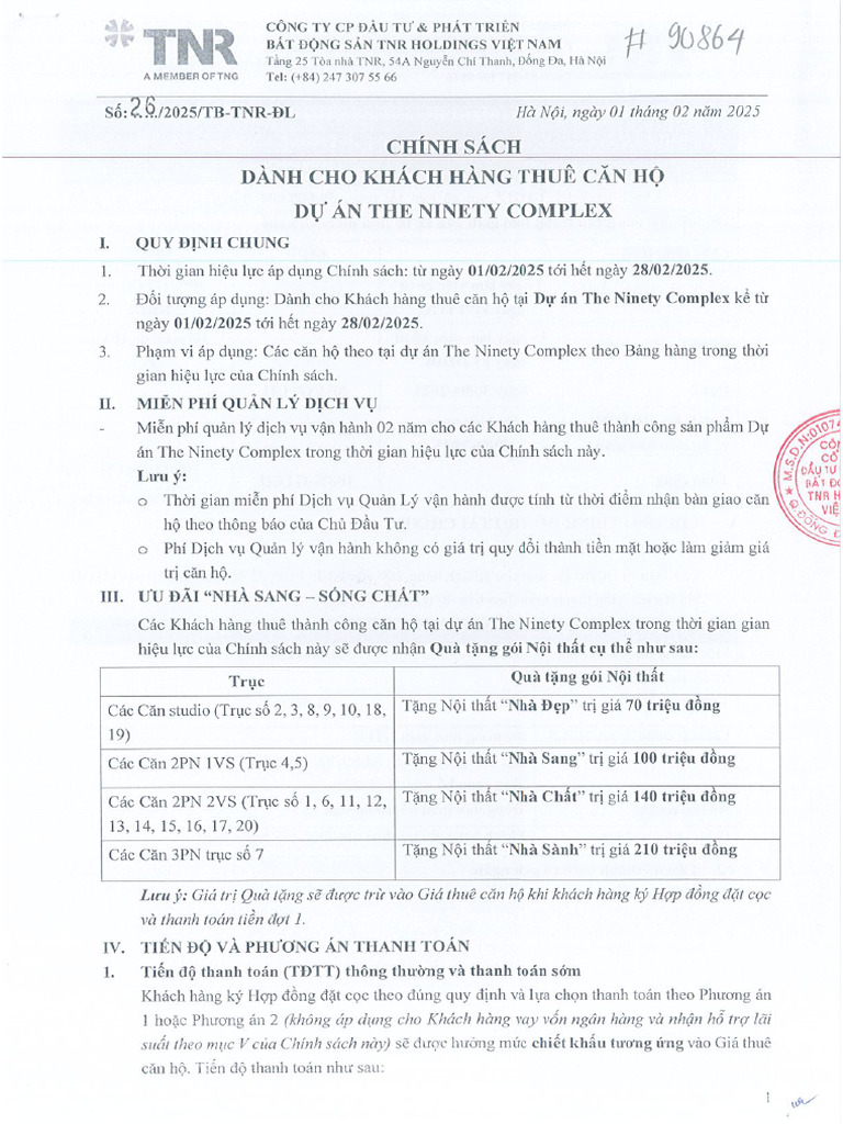 2025.01.23 TNR The Ninety CSBH số 26 Tháng 02.2025 | PDF
