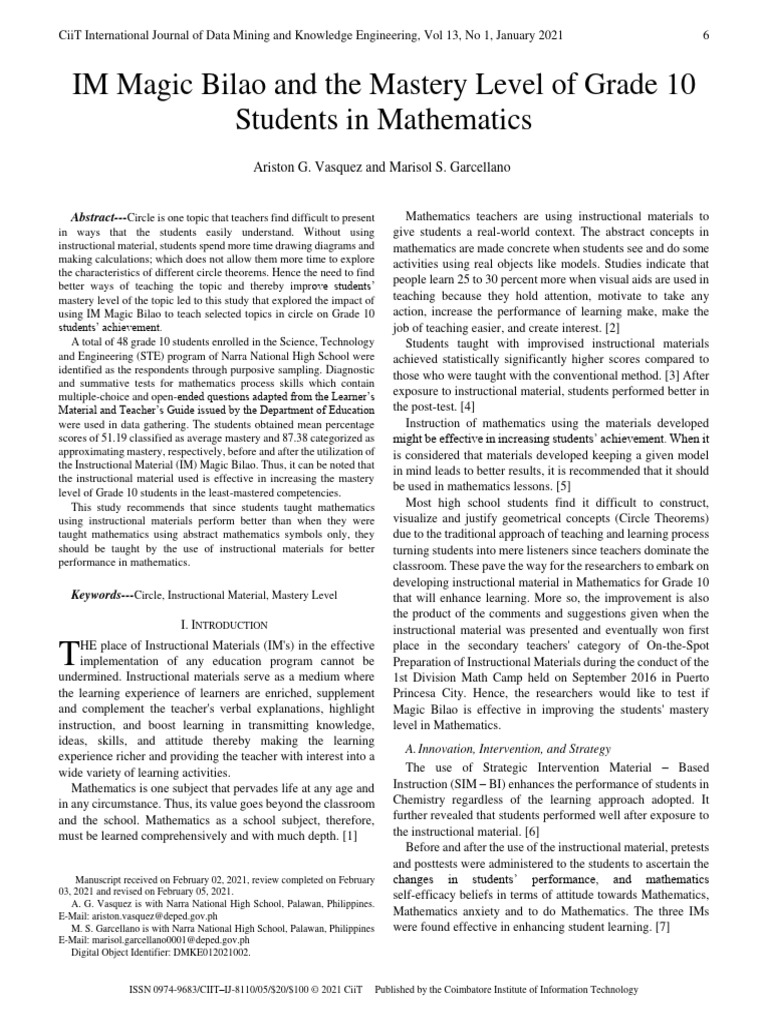 absenteeism on Grade 10 learners | PDF | Mathematics | Learning