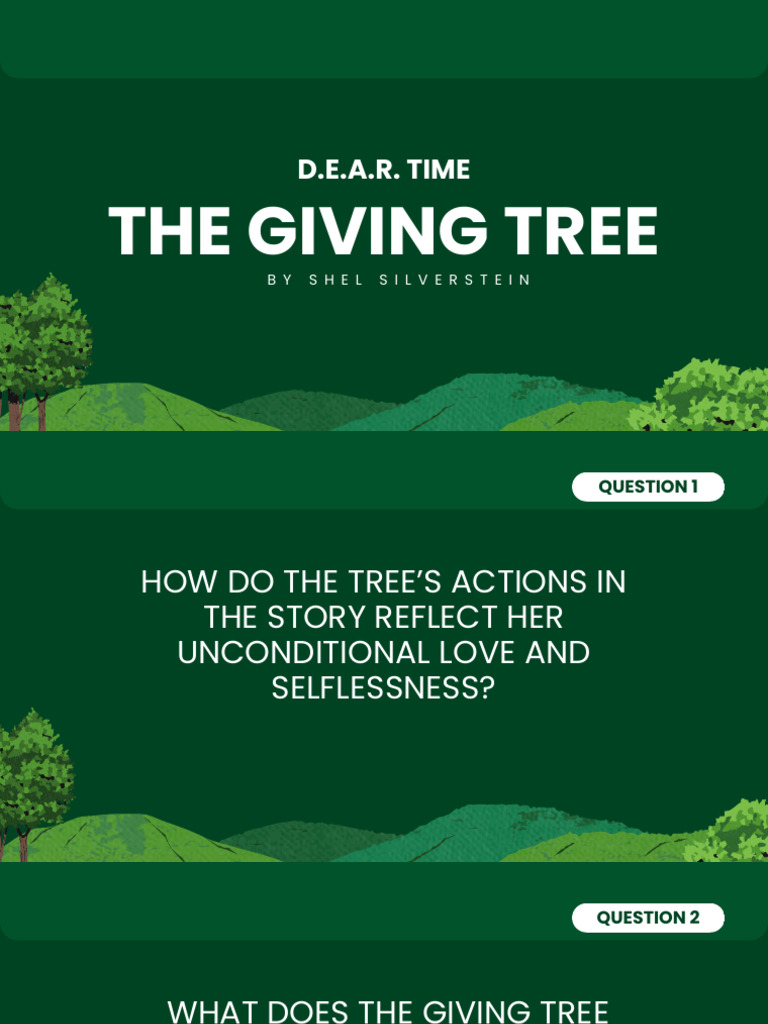 The Giving Tree - D.E.A.R. Time | PDF