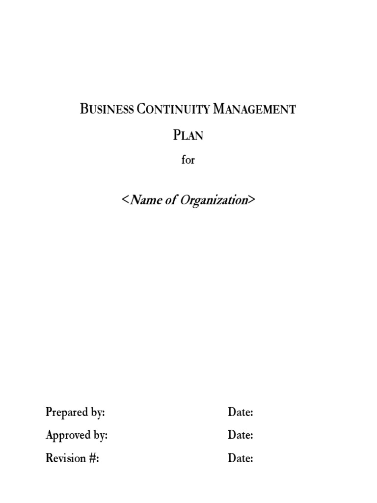 Business Continuity Plan | PDF | Business Continuity | Emergency