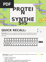 Protein Synthesis Worksheet | PDF