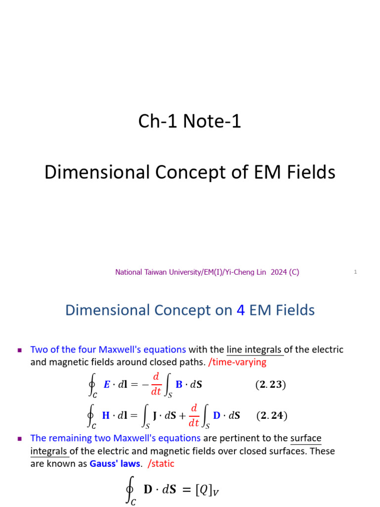 Ch-1 Note 1 E Vs D Fields | PDF | Electric Field | Maxwell's Equations
