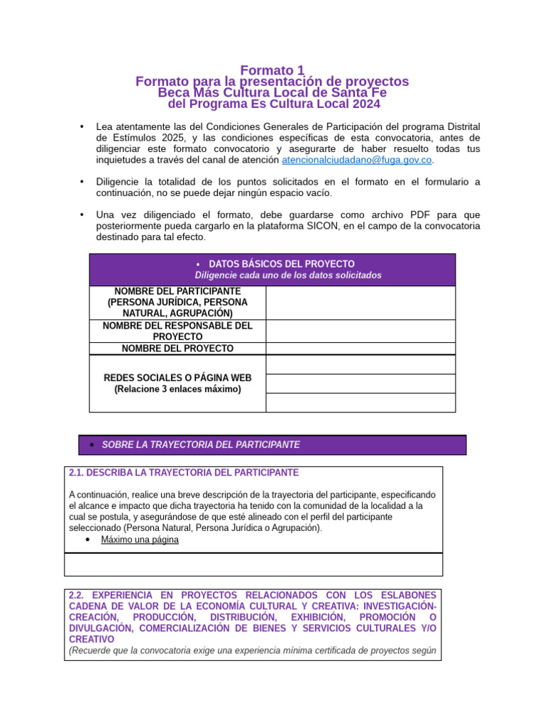 Formato Santa Fe | PDF