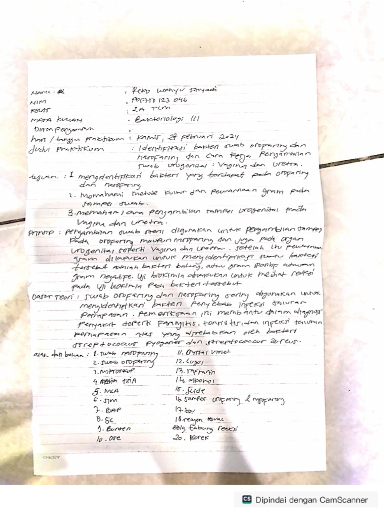 Reko Wahyu Stiyadi - P01750123046 2A TLM | PDF