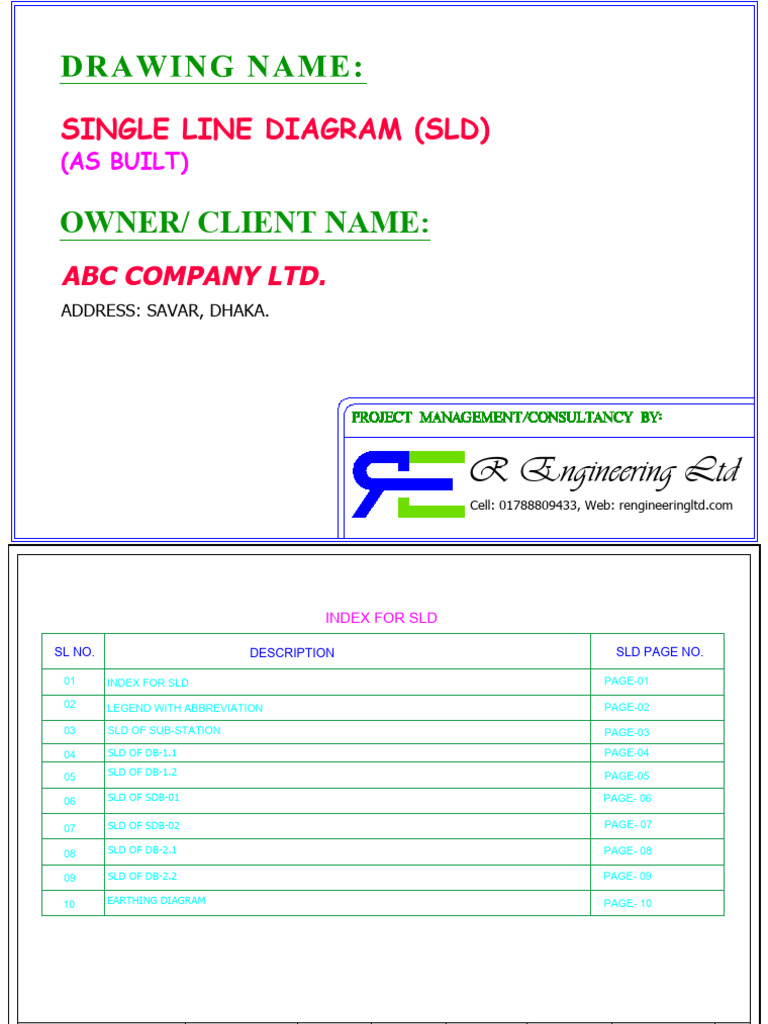 Electrical SLD for Engineers | PDF | Components | Equipment