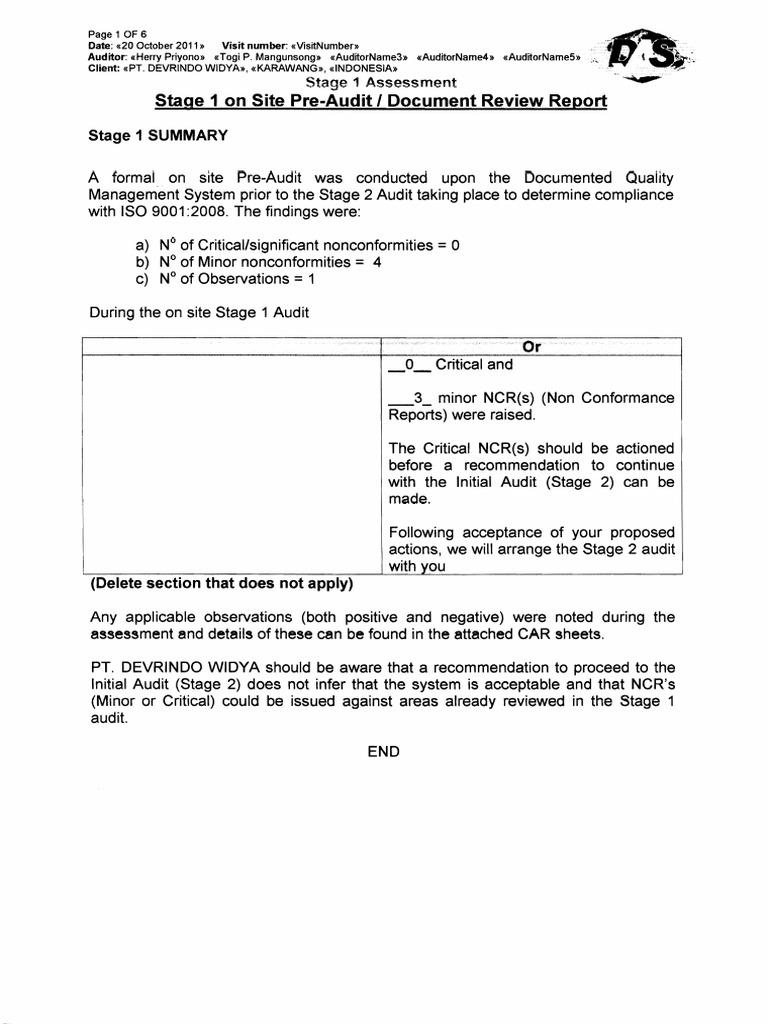 NCR Devrindo | PDF | Audit