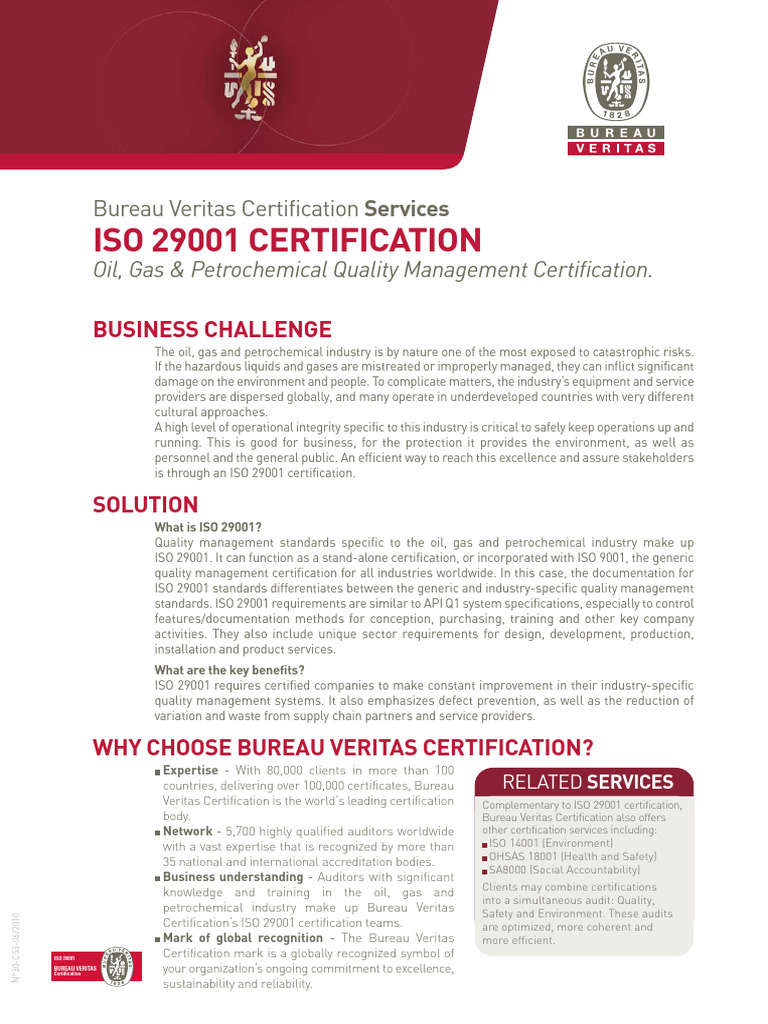 ISO 29001 Certification for Oil Industry | PDF | Quality Management | Audit