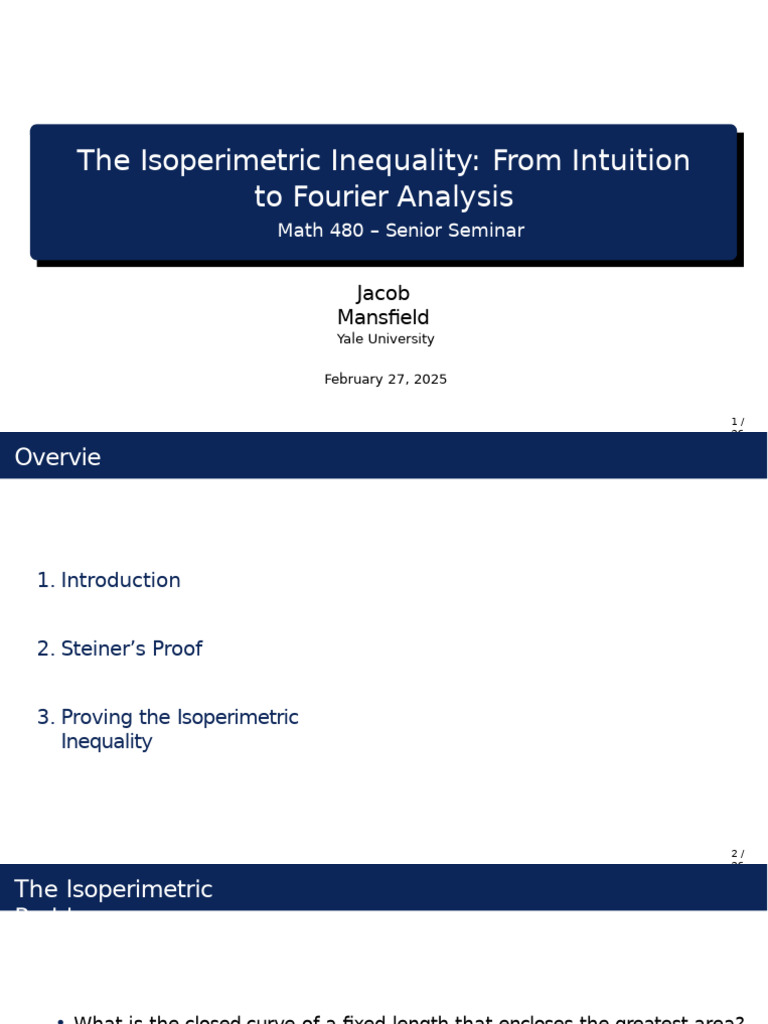 Isoperimetric Inequality Mellon Forum | PDF | Area | Fourier Series
