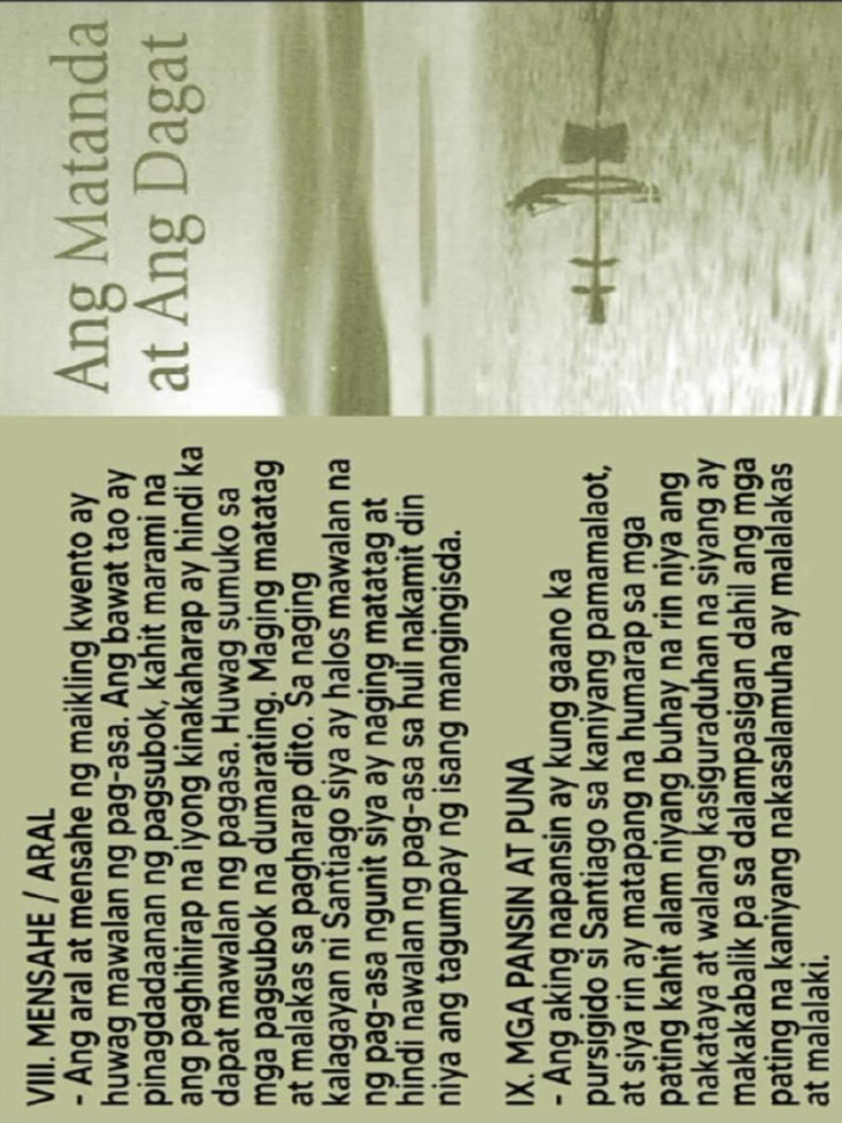 Ang Matanda at Ang Dagat | PDF