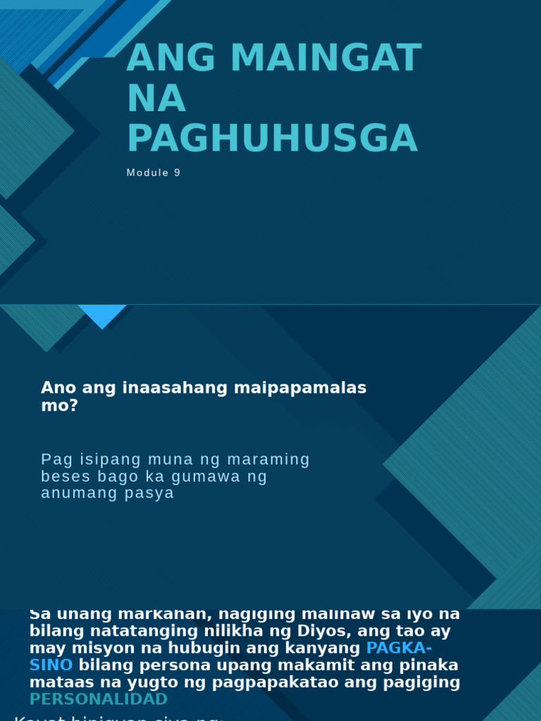 Ang Maingat Na Paghuhusga | PDF