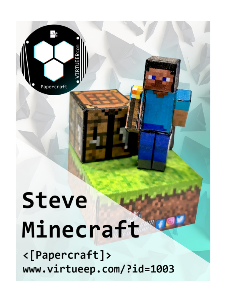 Papercraft Steve Minecraft PDF | PDF