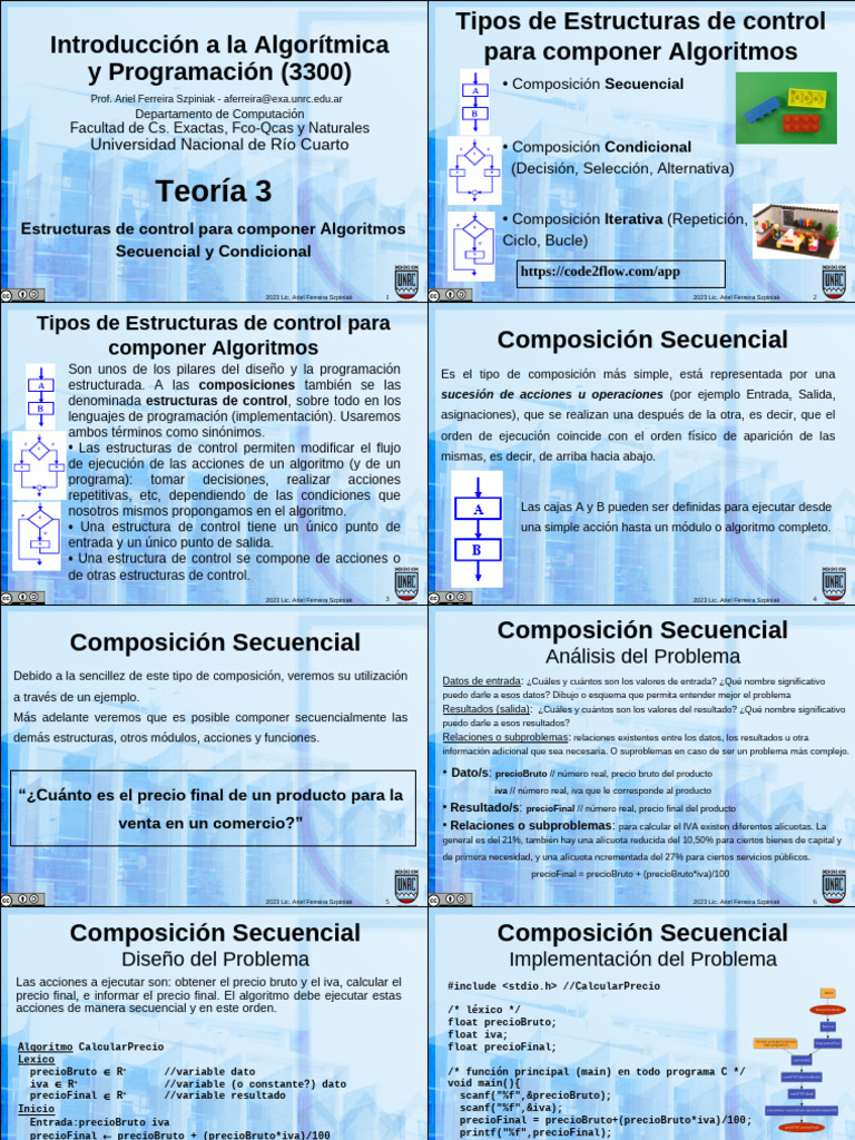 Estructuras de Control en Algoritmos | PDF | Algoritmos | Flujo de control