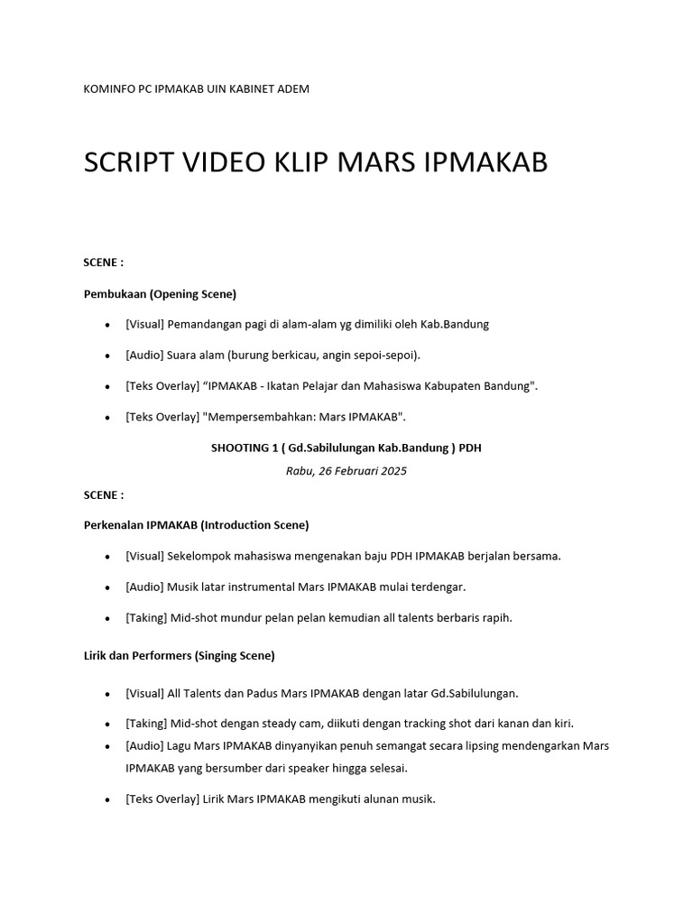 Script Mars Ipmakab | PDF