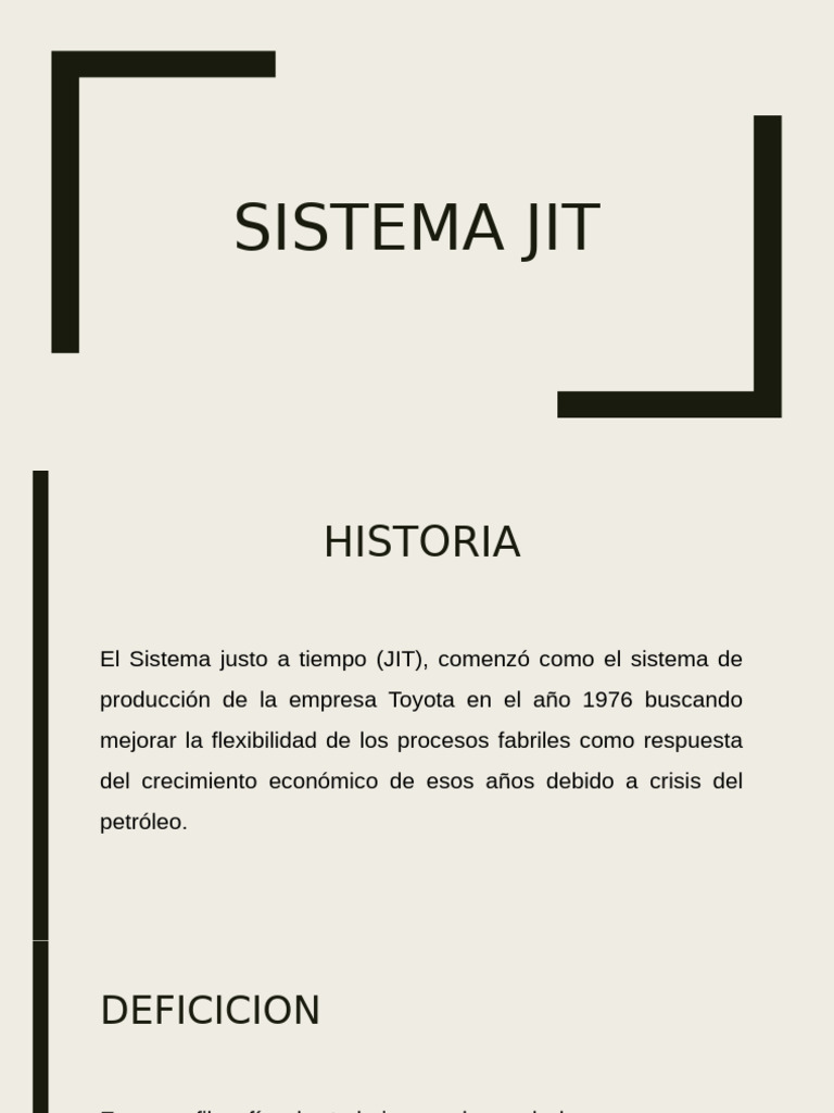 Sistema JIT | PDF | Lean Manufacturing | Cadena de suministro