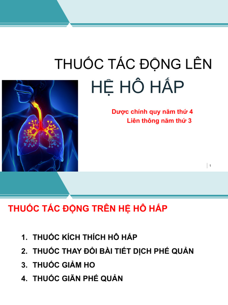 4 Thuoc Tac Dong Len He Ho Hap Note | PDF